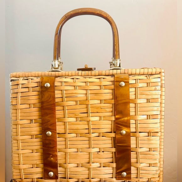 Bags | Vintage Straw Purse | Poshmark